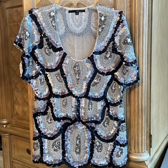 JAYGODFREY | Tops | Euc Jay Godfrey Sequin Tunic | Poshmark